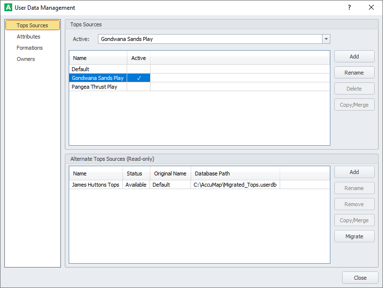 User Data Management