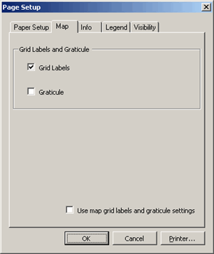 Setting basic map printing options