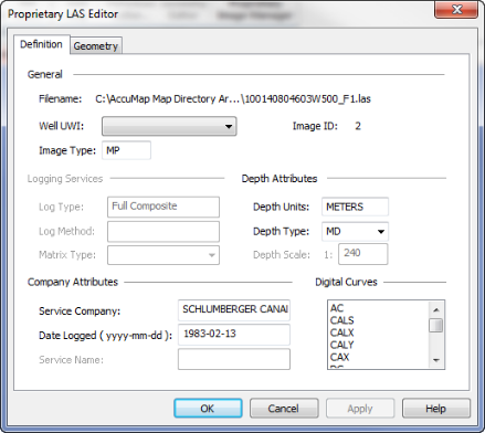 Inserting Proprietary LAS Files